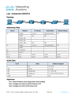 6.4.2 Lab - Implement Etherchannel - Lab - Implement EtherChannel Part 1: Topology Addressing ...
