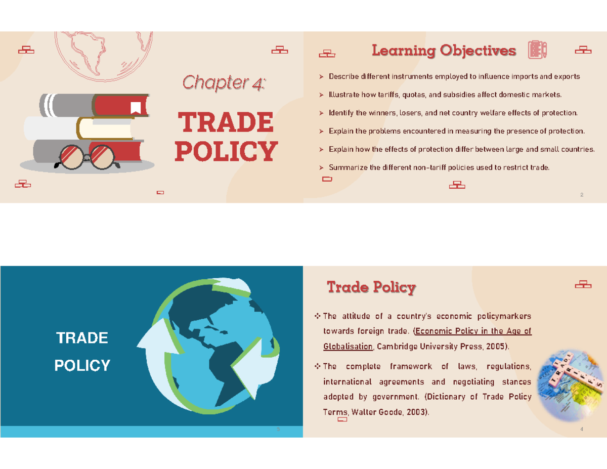 Chap-4 - câcscascadcd - TRADE POLICY Chapter 4: Learning Objectives ...