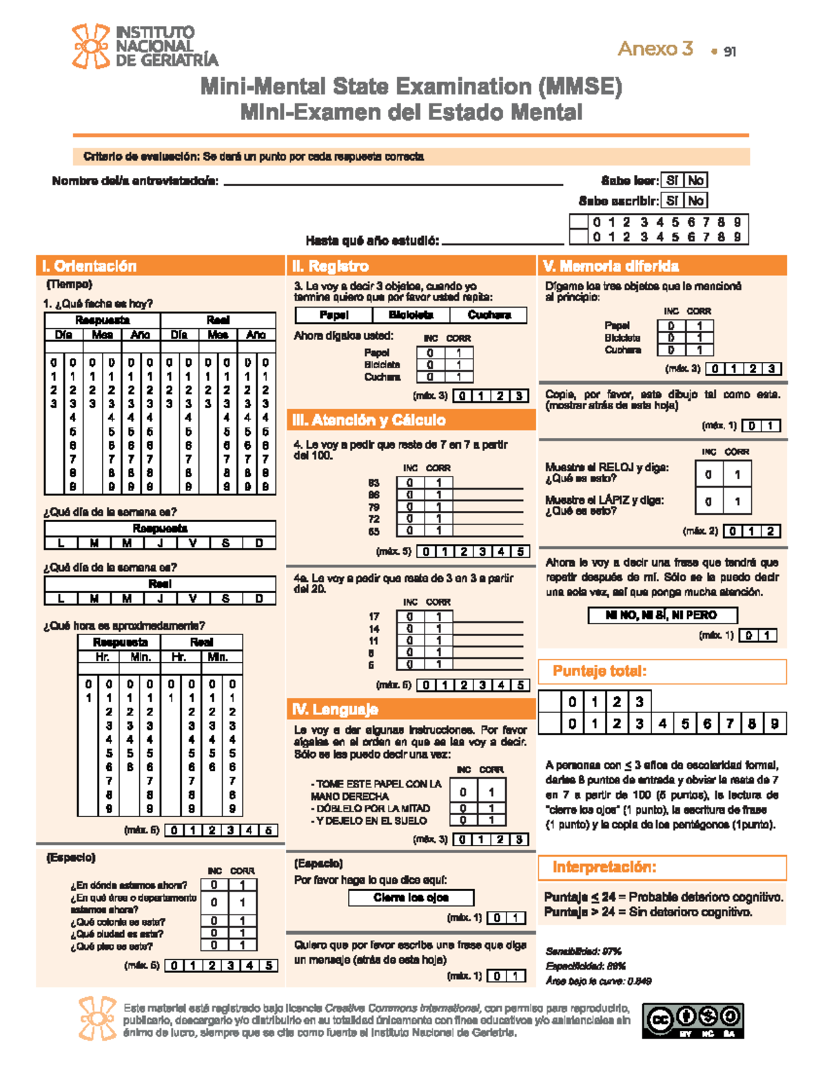 Mini test - test cognitivo minitest - PRUEBAS PSICOLÓGICAS - Studocu