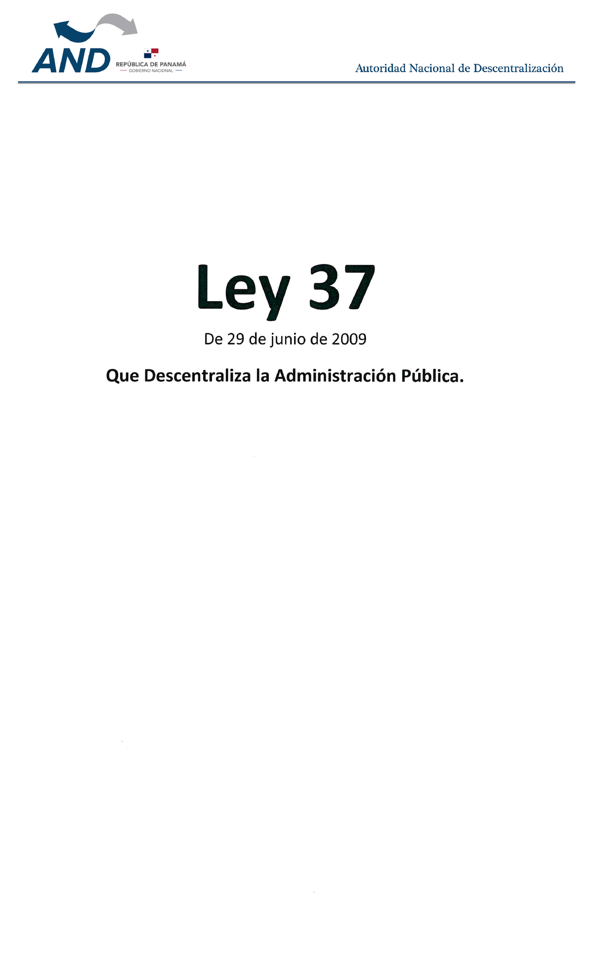 Ley-37-de-29-de-junio-de-2009 AND - Alimentos - Studocu