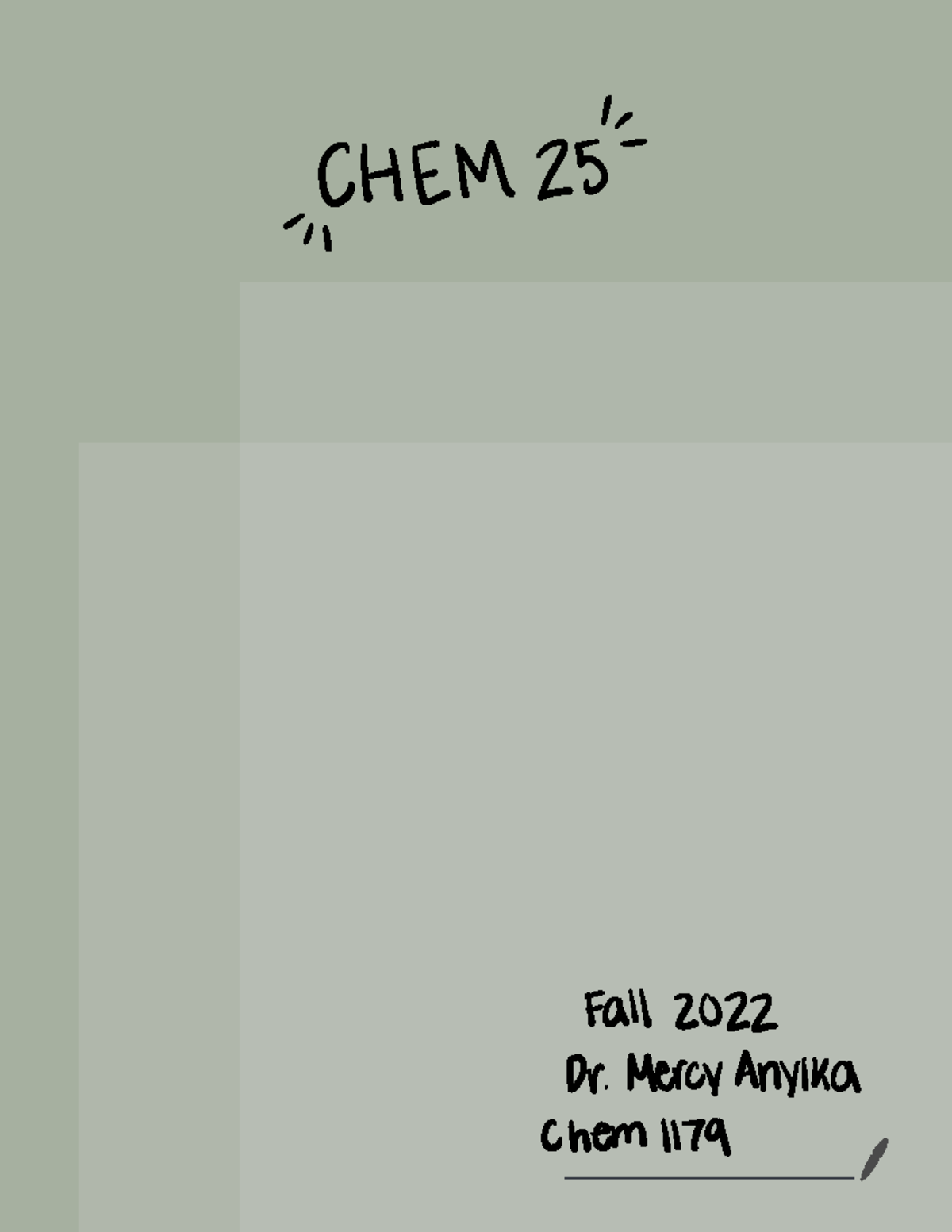 Chem 25 Notes - .PHEM25: Fall 2022 Dr. MercyAnyika chem 1179 Equations ...