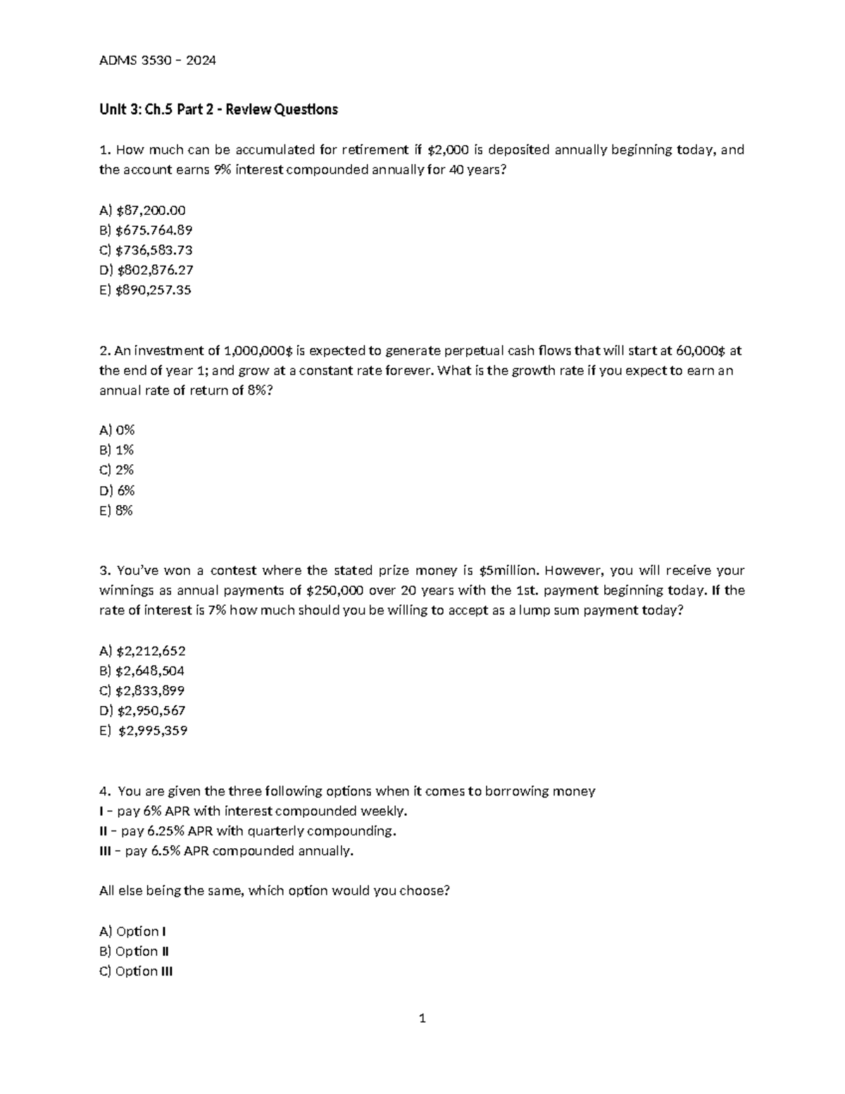 Unit 3 - Ch.5 Part 2 Review Questions (2024) - Unit 3: Ch Part 2 ...