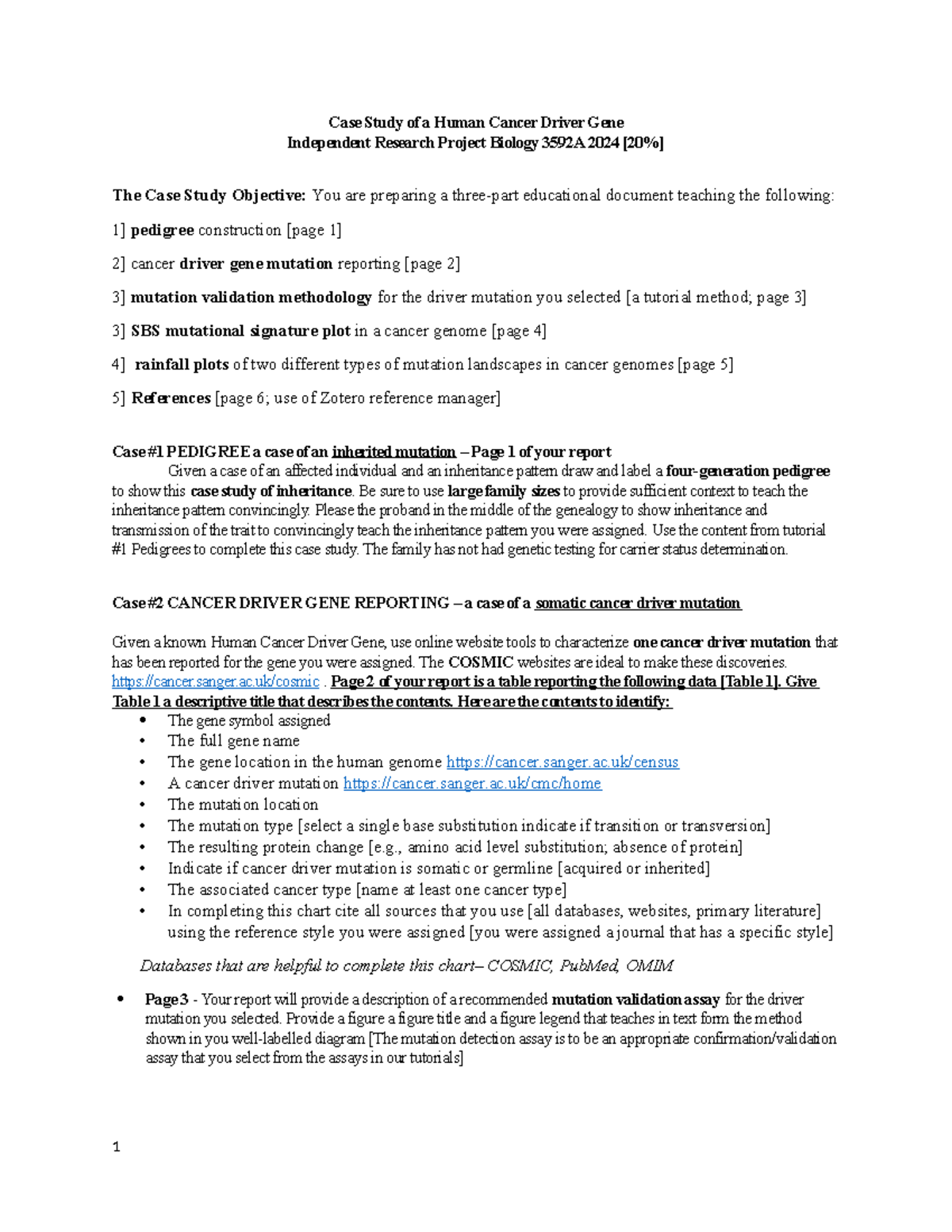 2024 Case Study Checklist with Rubric N4 - Case Study of a Human Cancer ...