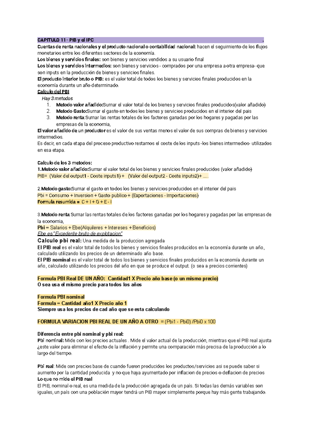 Introduccion a la economia - Krugman - Capitulo 11 - Resumen - CAPITULO ...