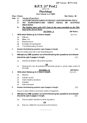 Bachelors of physiotherapy - Bachelors of physiotherapy Bachelor of ...