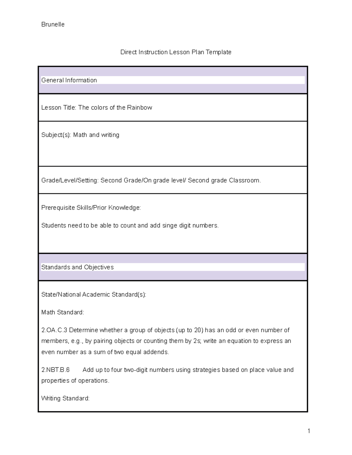 Task 2 d010 updated 7 5 23 - Direct Instruction Lesson Plan Template ...