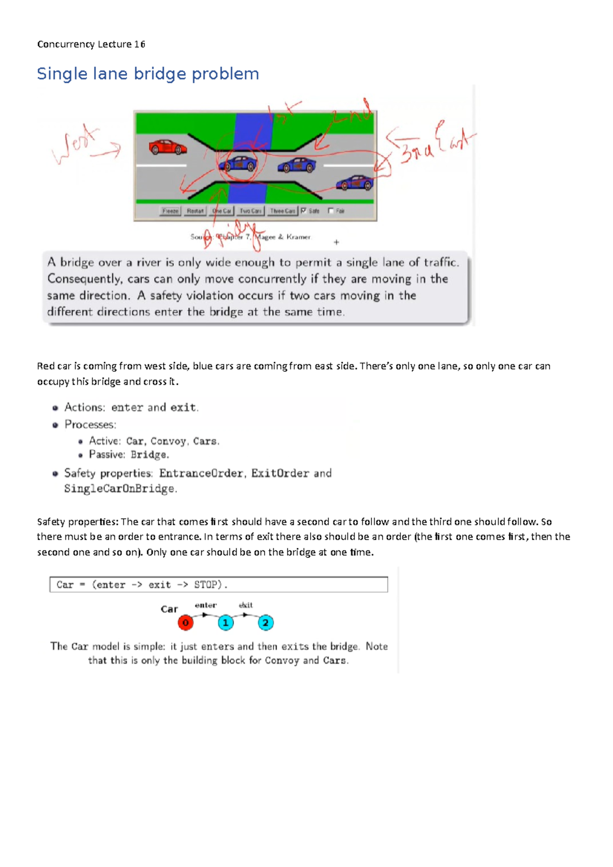 Concurrency Lecture 16 2021 Concurrency Lecture 16 Single Lane Bridge Problem Red Car Is