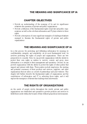 Information Assurance Elements - The U. Department of Defense (DoD) has ...