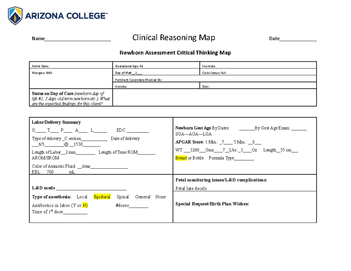 Critical Thinking Map Newborn Assessment Rev. 02.2022-2.docx ...