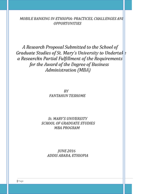 A.A University 1 - An Ethiopian EXIT EXAM as an Accounting and Finance ...