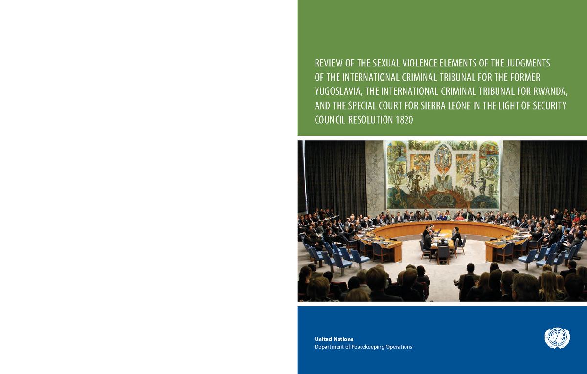 Review of the Sexual Violence Elements in the Light of the Security ...