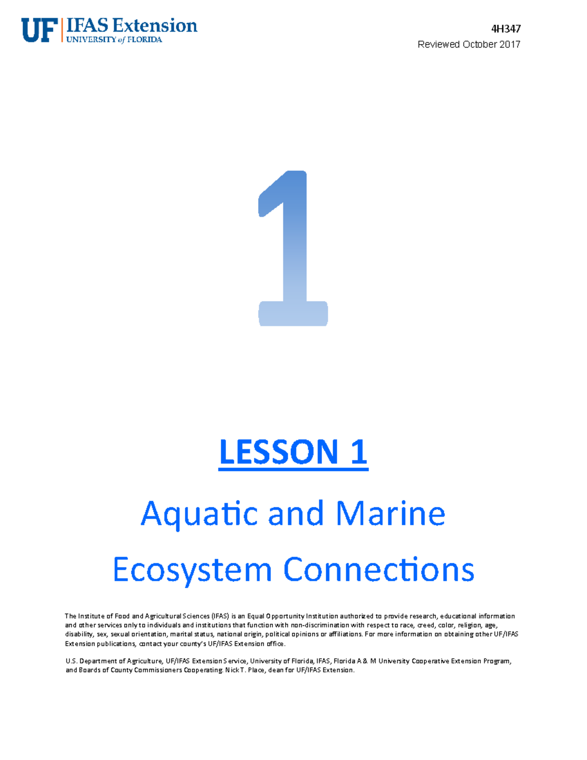 20. Aquatic and Marine Ecosystem Connections Author University of ...