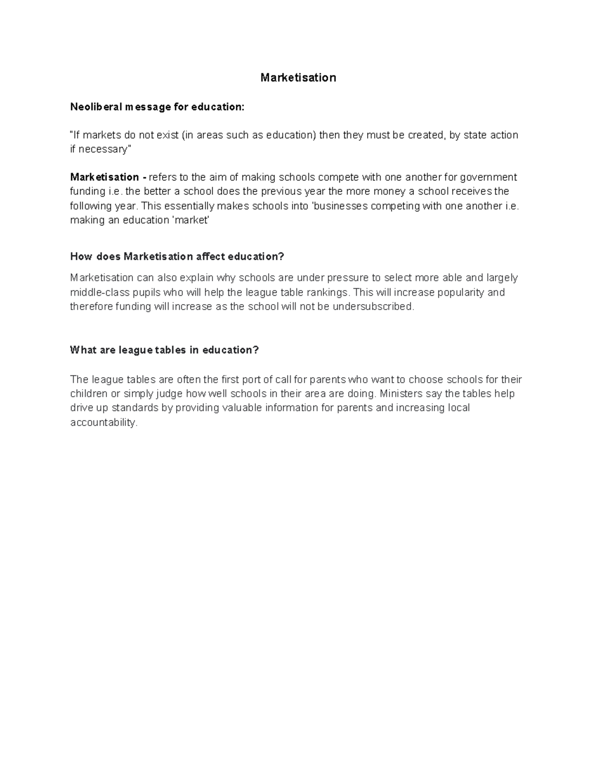 Marketisation 4 - Lecture notes 4 - BathSpa - Studocu