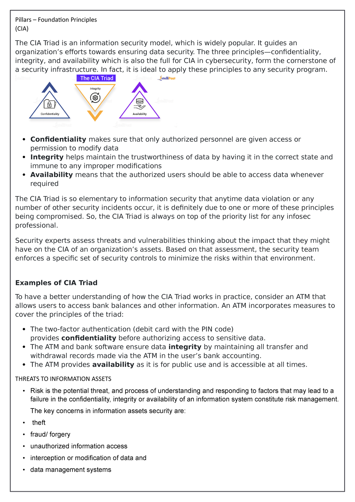 ISAA CAT-1 - ......................... - Pillars – Foundation ...
