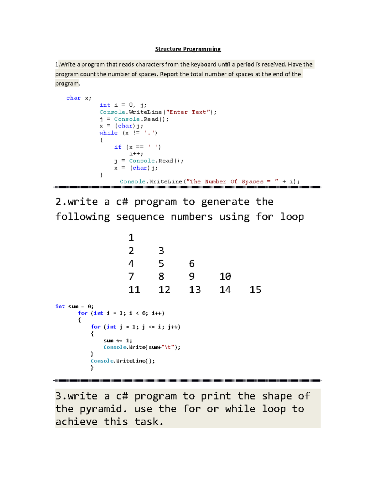 Rev 202 1 2022 Structure Programming 1 Write A Program That Reads