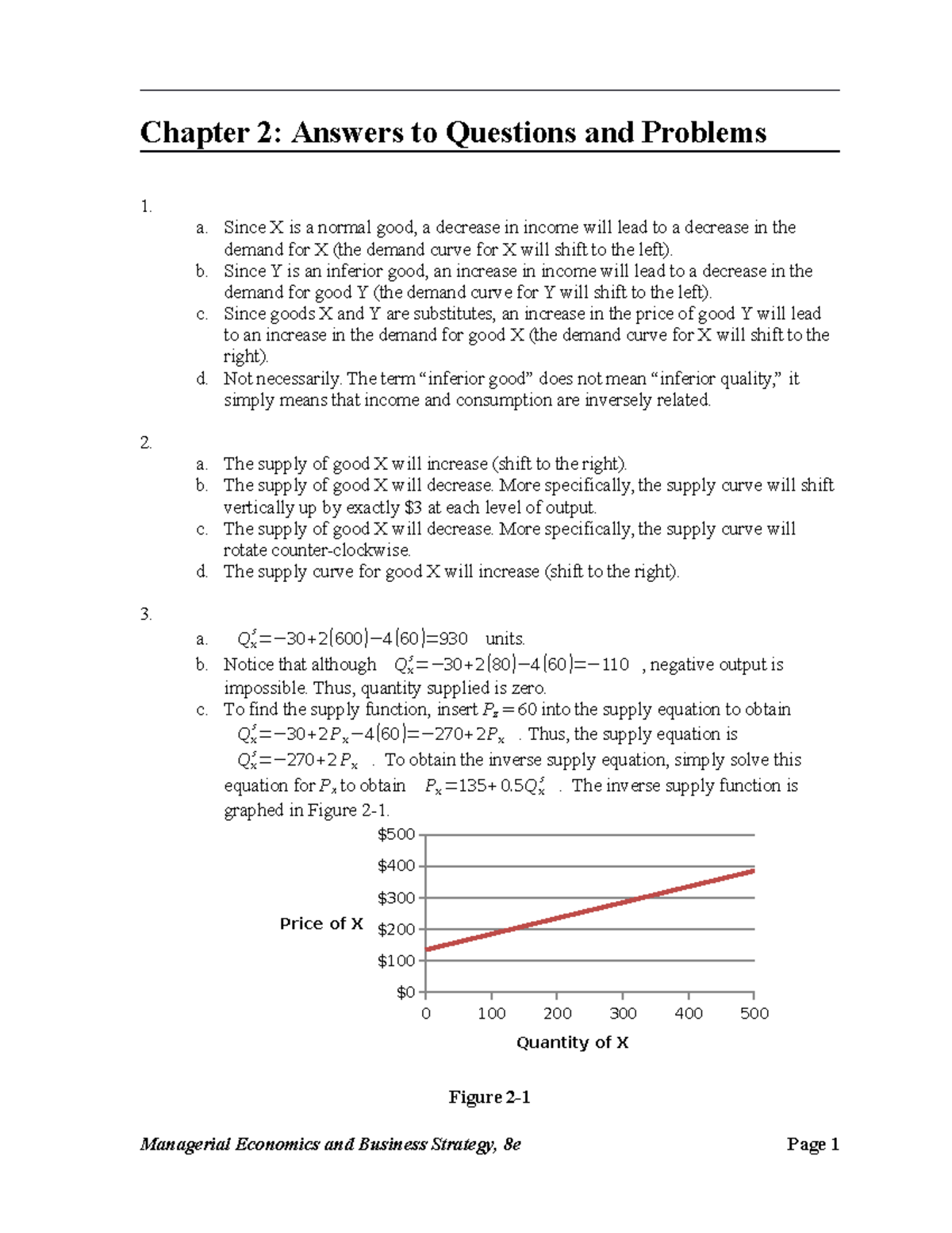 Chapter 2 Answers to Questions and Problems - Chapter 2: Answers to ...
