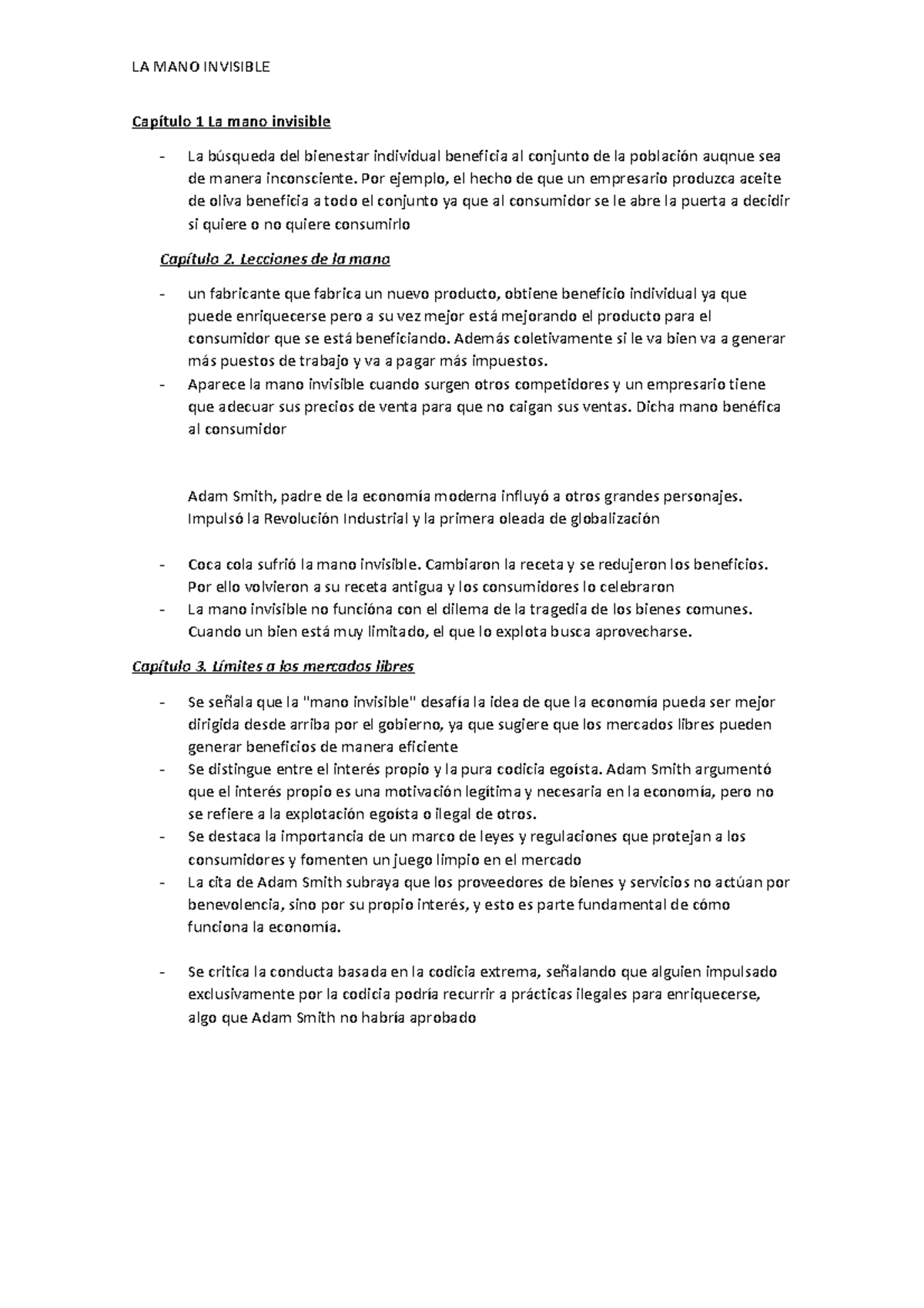 Capítulo 1 La mano invisible - LA MANO INVISIBLE Capítulo 1 La mano ...