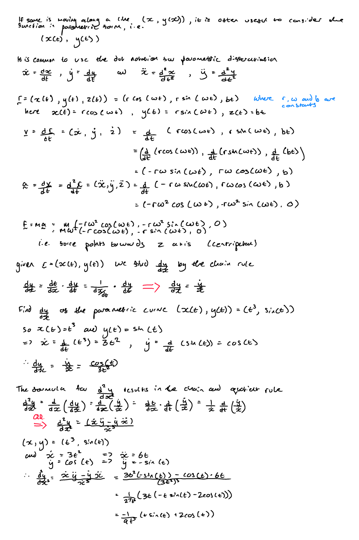 S4 4 Parametric Differentiation If Same Is Moving Along A Line