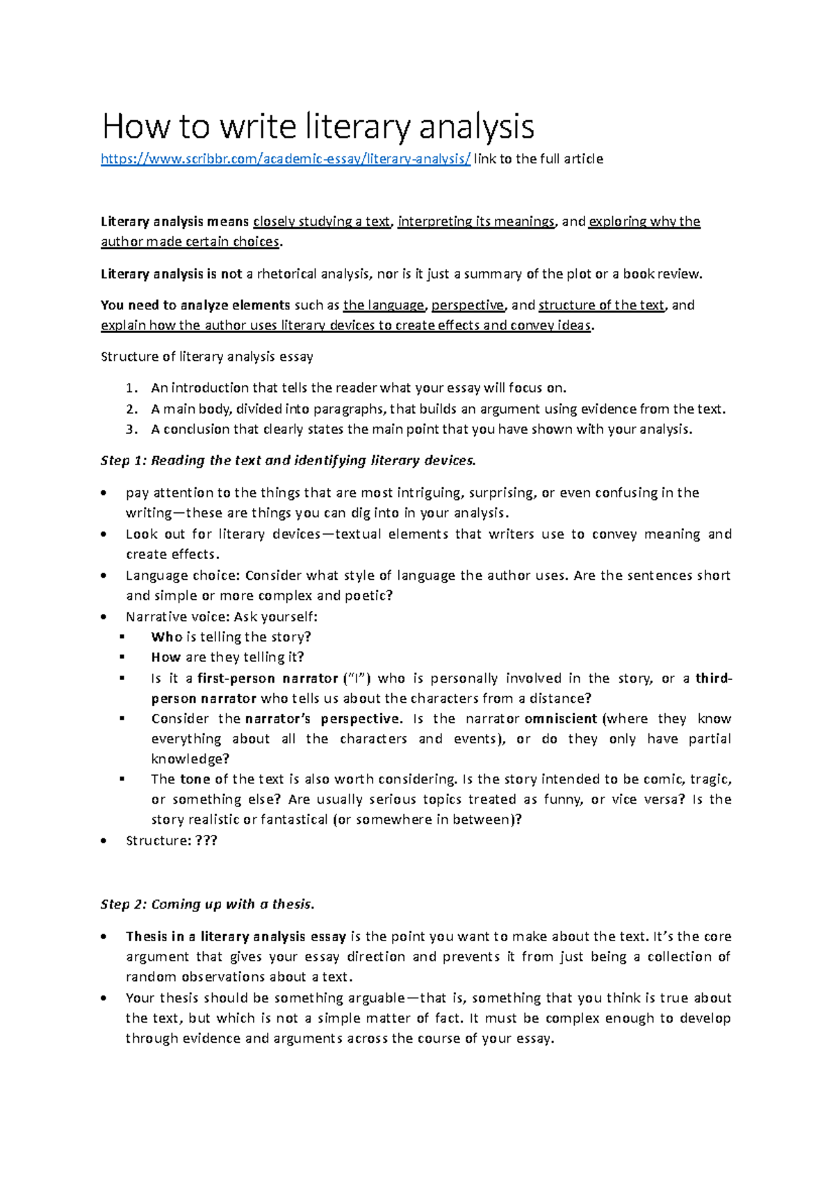 How to write literay essay analysis - How to write literary analysis ...