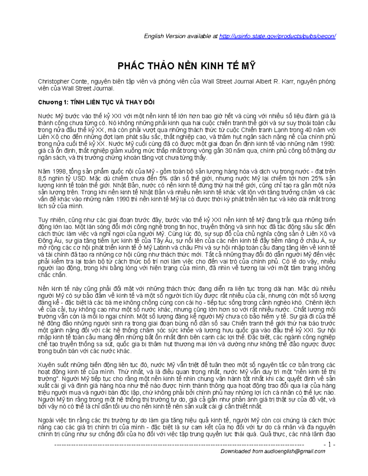 Phác thảo nền kinh tế Mỹ 4607 - 1 - English Version available at usinfo ...