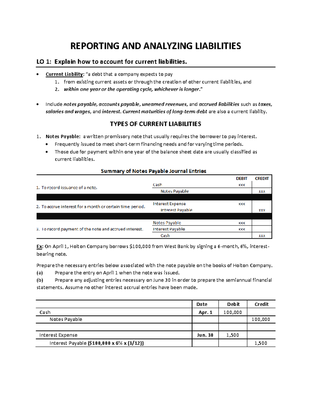 Lecture Notes-1-5 - Long-term notes payable reviewer - REPORTING AND ...