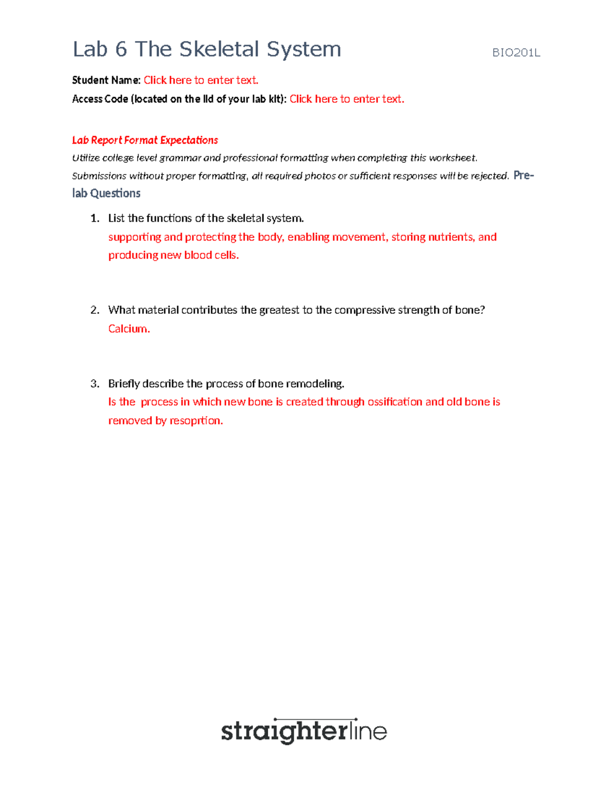BIO201 Lab 6 - practice worksheet for lab practice 6 - Student Name: Click here to enter text ...