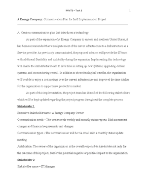 MMT2 Task 4 - IT Strategic Solutions MMT2 Task 4 - MMT2 Task 4 Jason Wang Western Governors ...