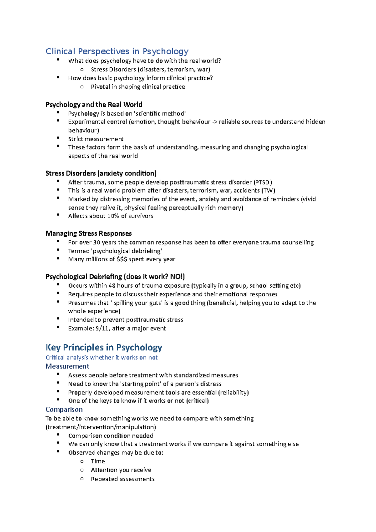 Clinical Perspectives in Psychology - Clinical Perspectives in ...