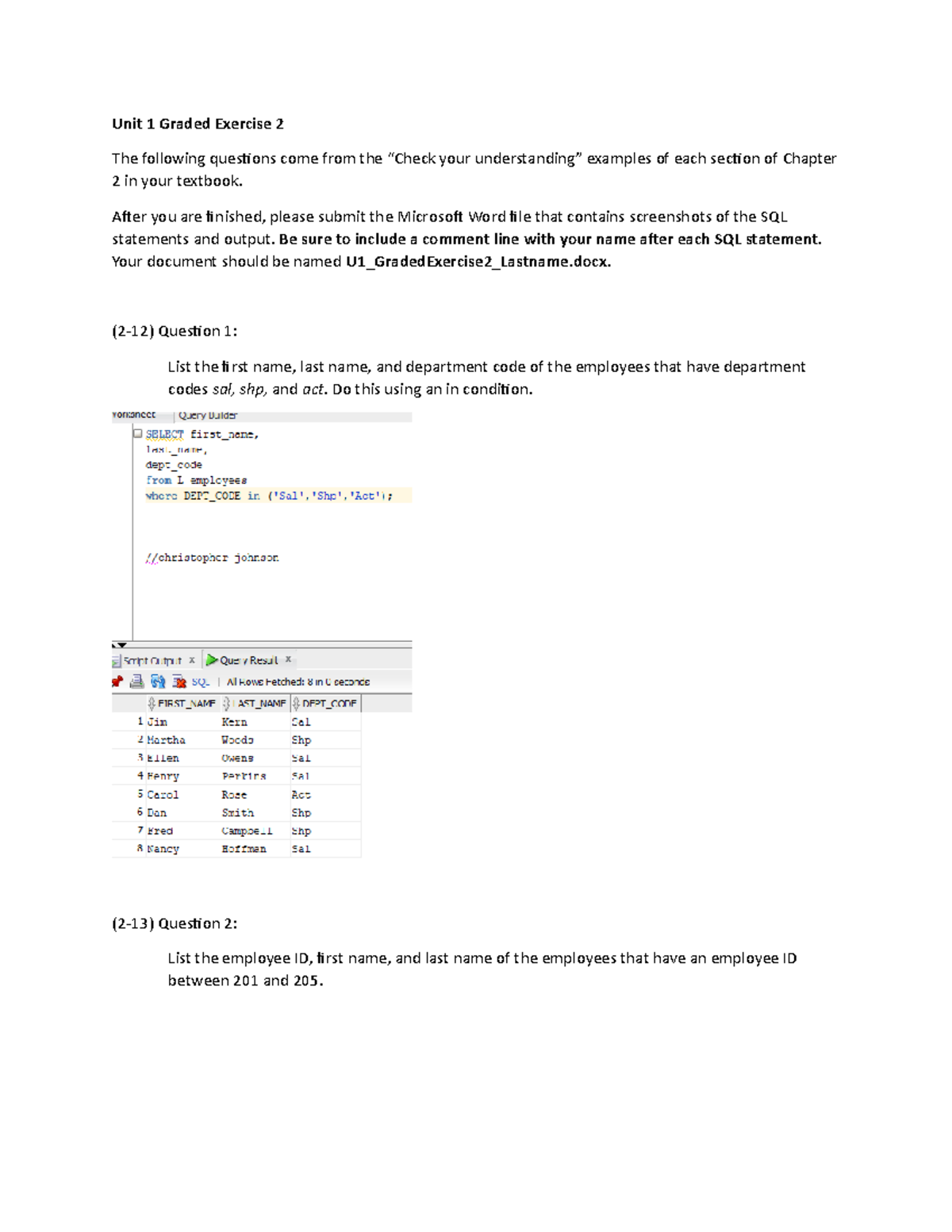 U1 Graded Exercise 2 Johnson - Copy - Copy - Unit 1 Graded Exercise 2 ...