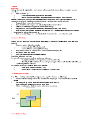 Growth Strategies note study - Introduction Les stratégies de ...
