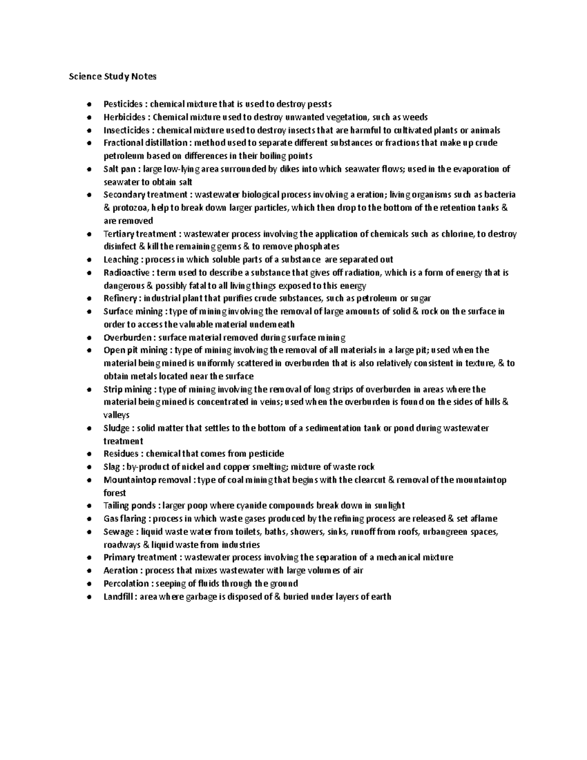 Science Study Notes - Studocu