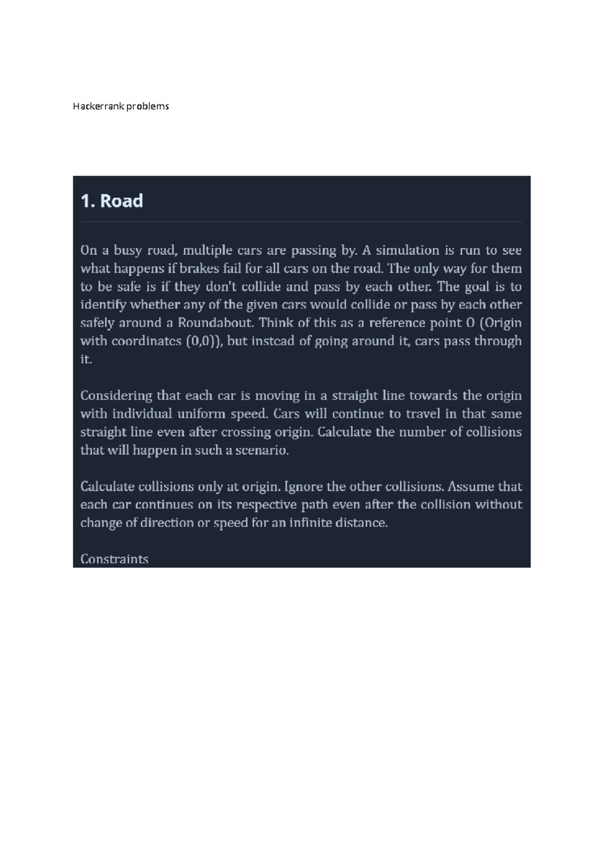 Hackerrank problems - Computer Science - Studocu