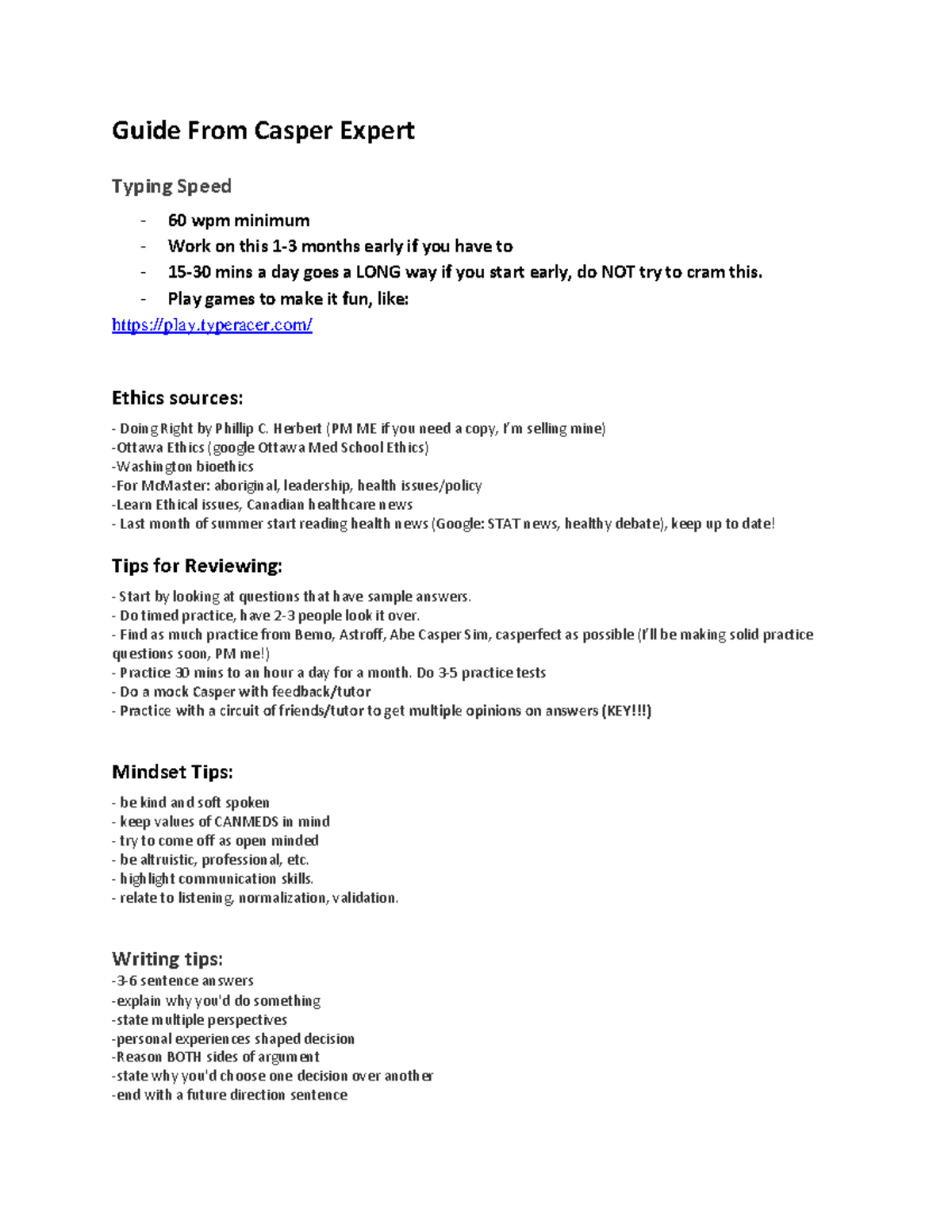 CASPer Preparation Tips - Guide From Casper Expert Typing Speed 60 wpm ...