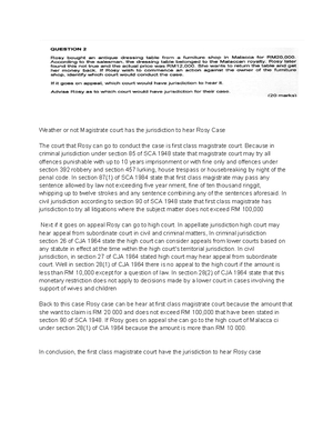 Tutorial LAW 033 - TUTORIAL LAW 033 State 3 differences between civil ...