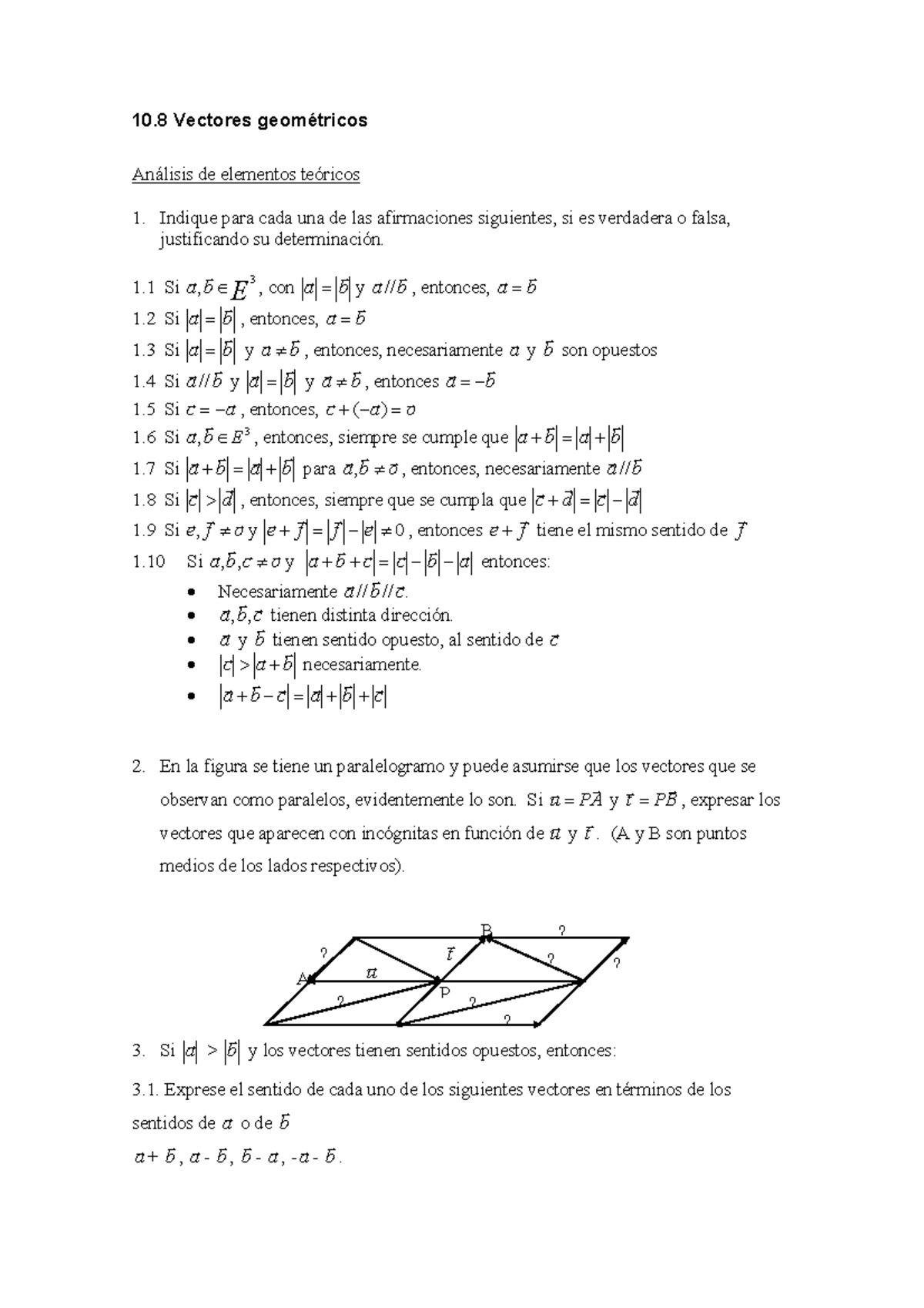 Vectores geometricos coordenados - 10 Vectores geomÈtricos An·lisis de ...