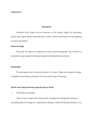 3 - CHAPTER3 - CHAPTER 3 METHODS Presented in this chapter are the ...
