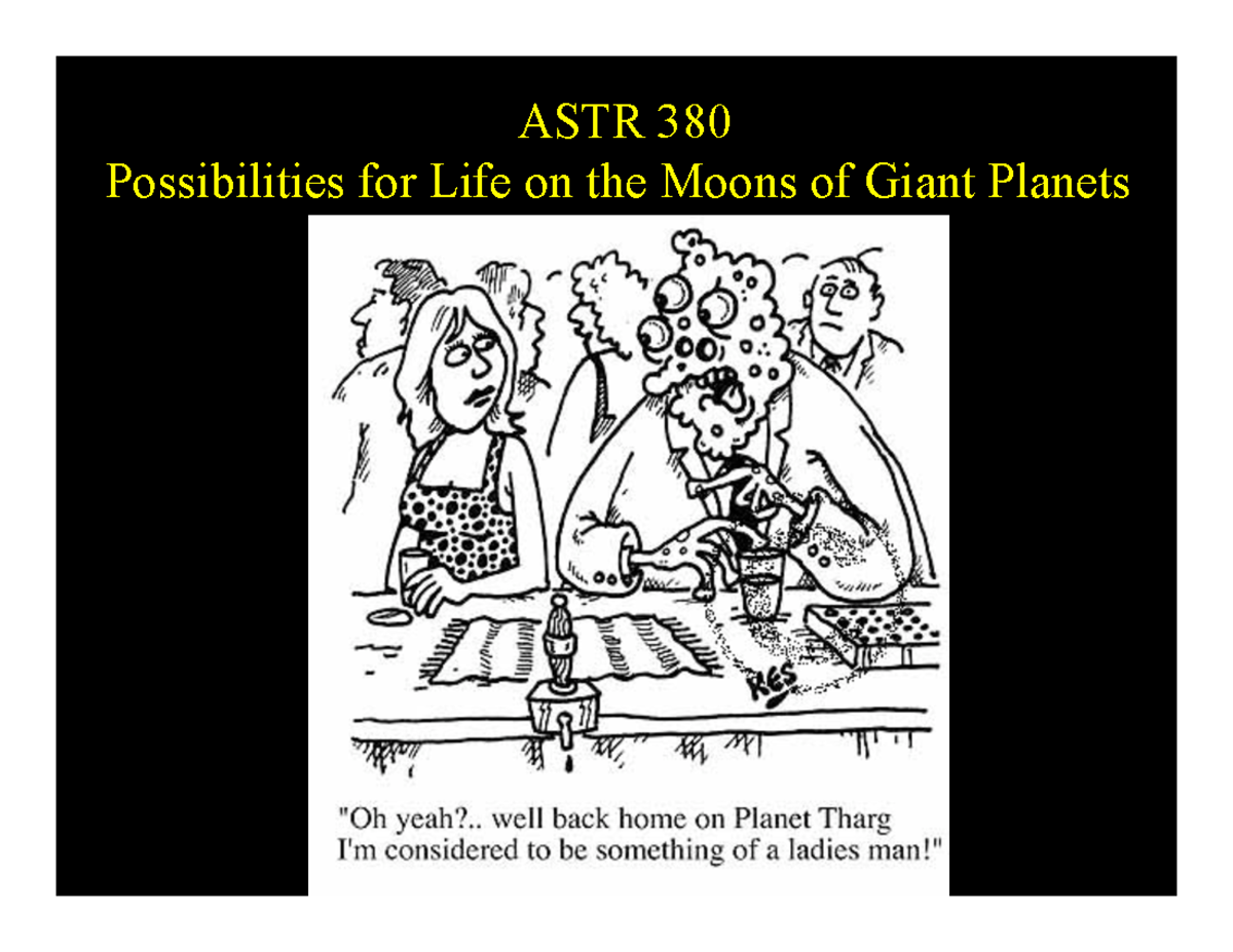 Slides 17 Possible LIFE ON Moons OF Giant Planets Astronomy ...