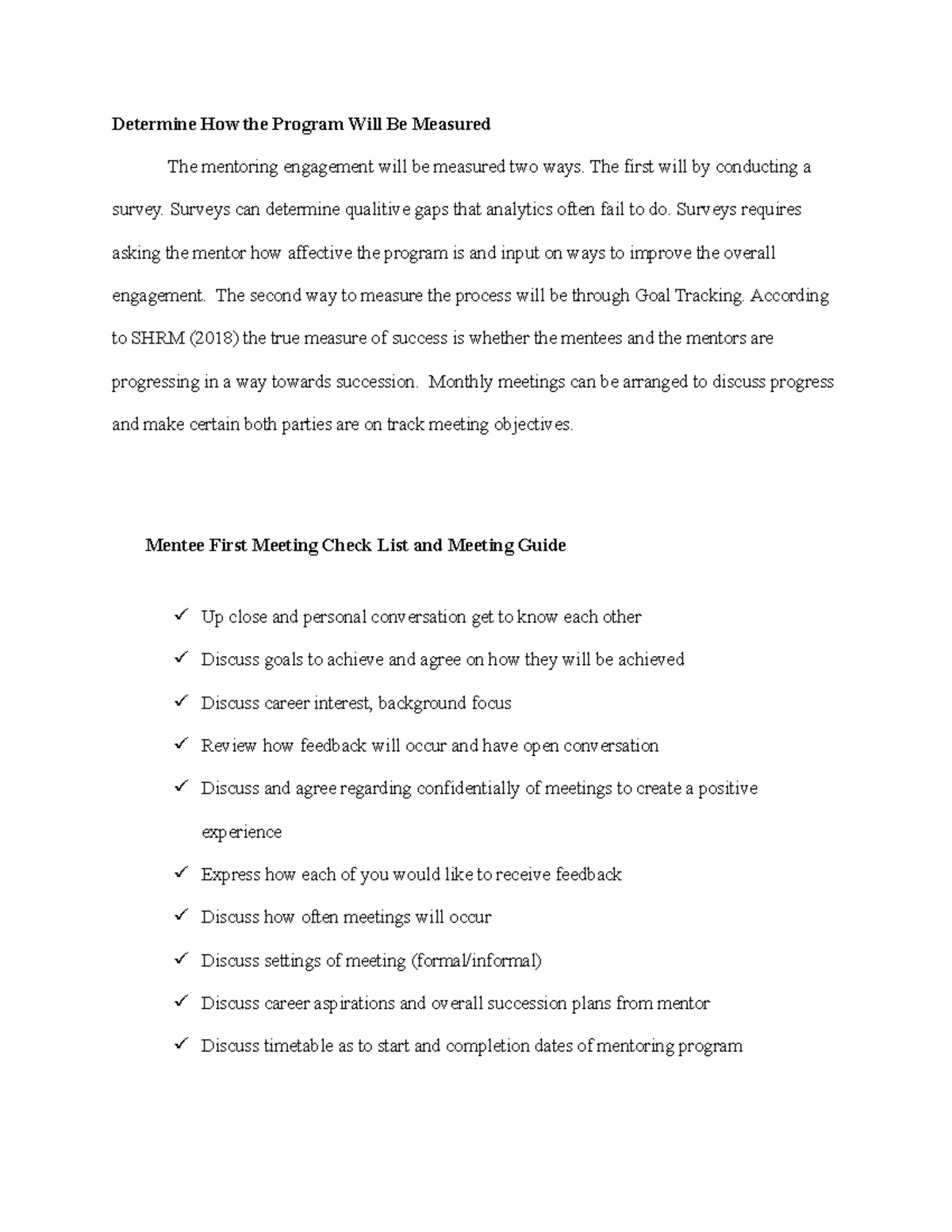 Week 5 Tangelia - summary - Determine How the Program Will Be Measured ...