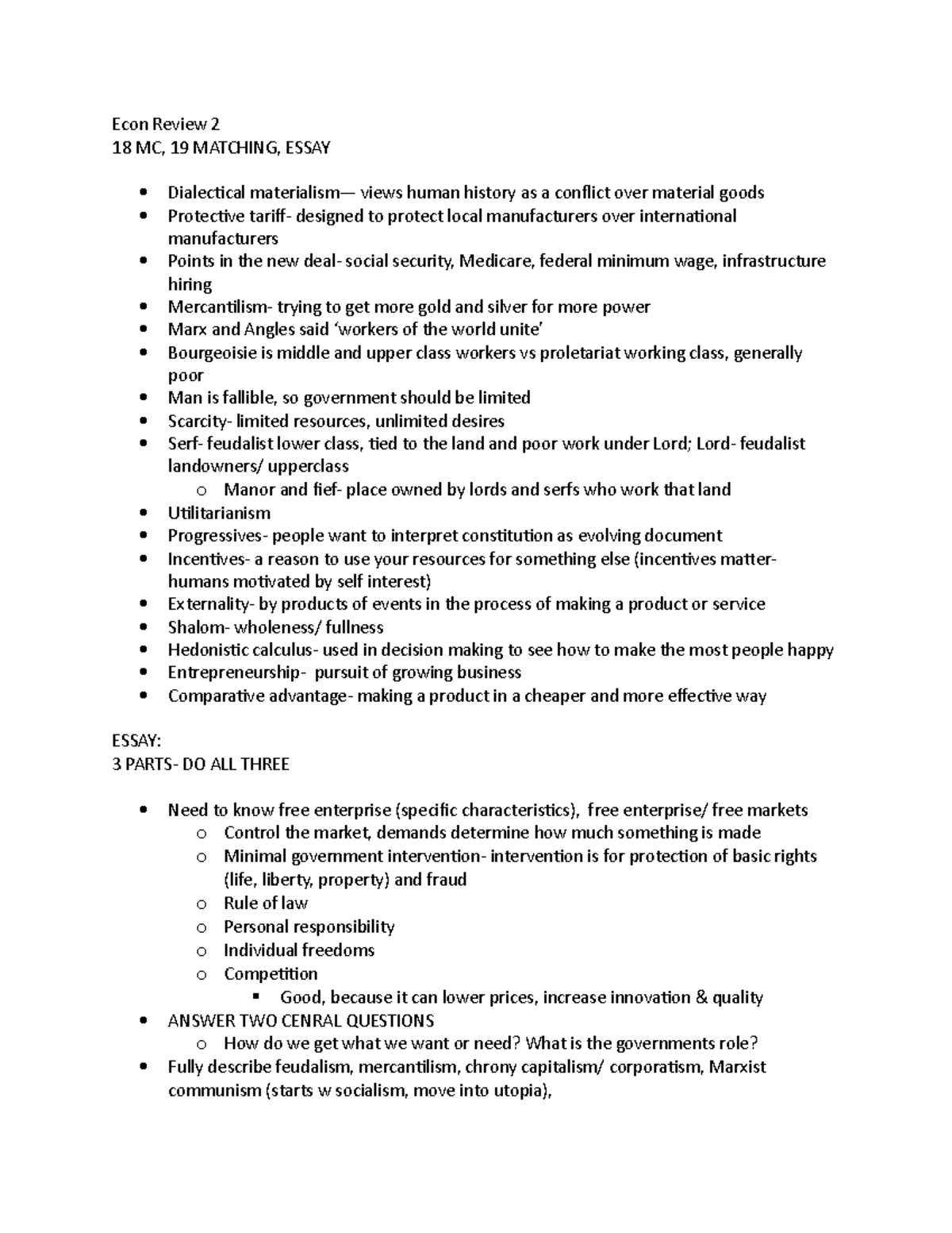 Econ Review 2 - Studocu