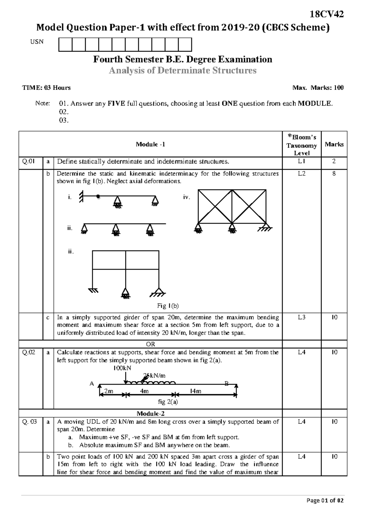 18cv42 model QP - Model Question Paper-1 with effect from 2019-20 (CBCS ...