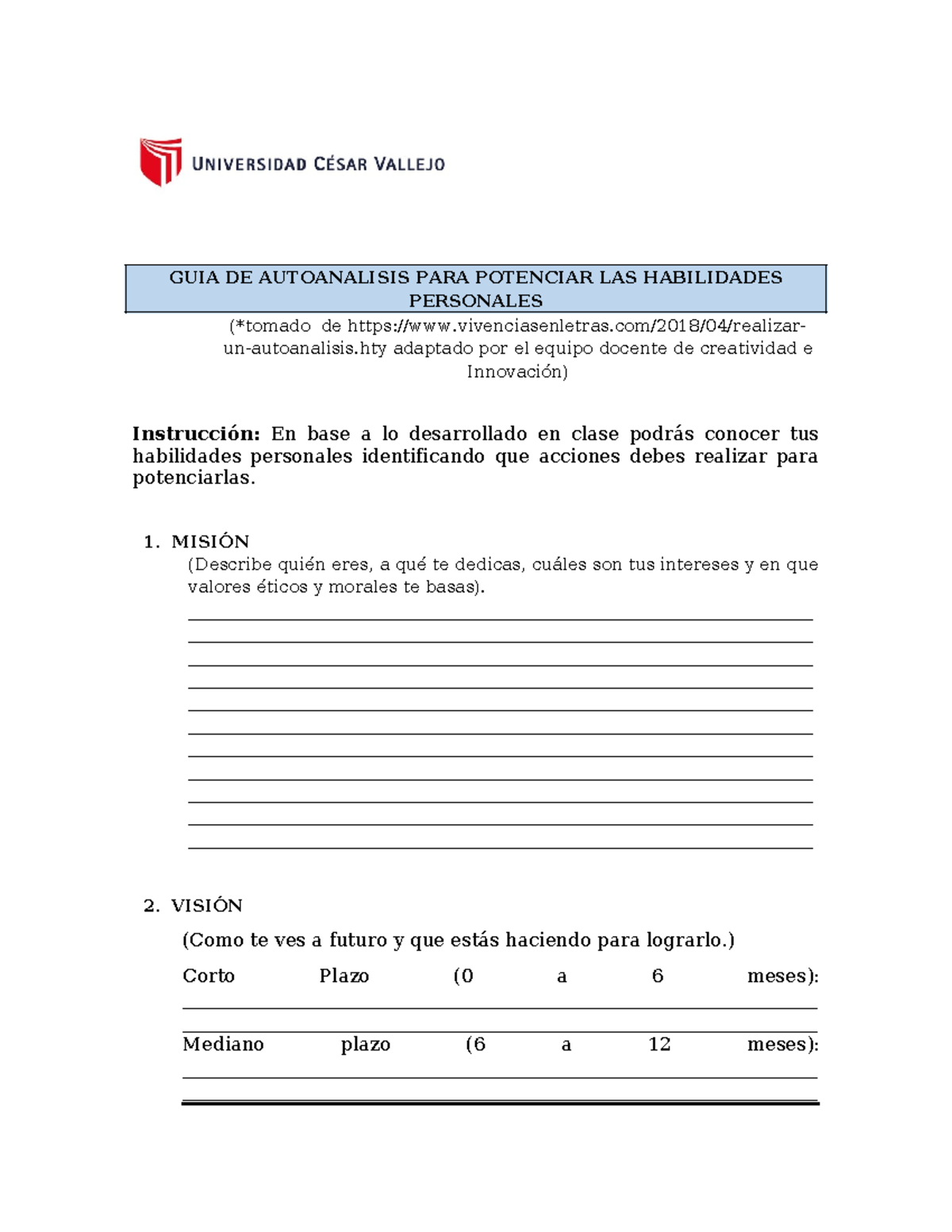 GUÍA DE Autoanalisis 3 - TRABAJO PRACTICO - GUIA DE AUTOANALISIS PARA ...