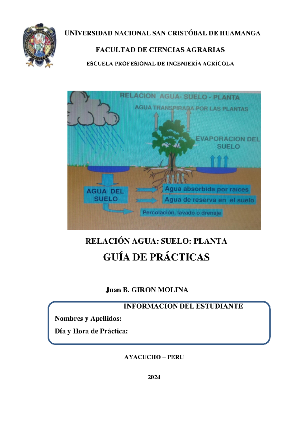 GUÍA DE Práctica RH-344 Vacacional 2024 - UNIVERSIDAD NACIONAL SAN CRISTÓBAL DE HUAMANGA ...
