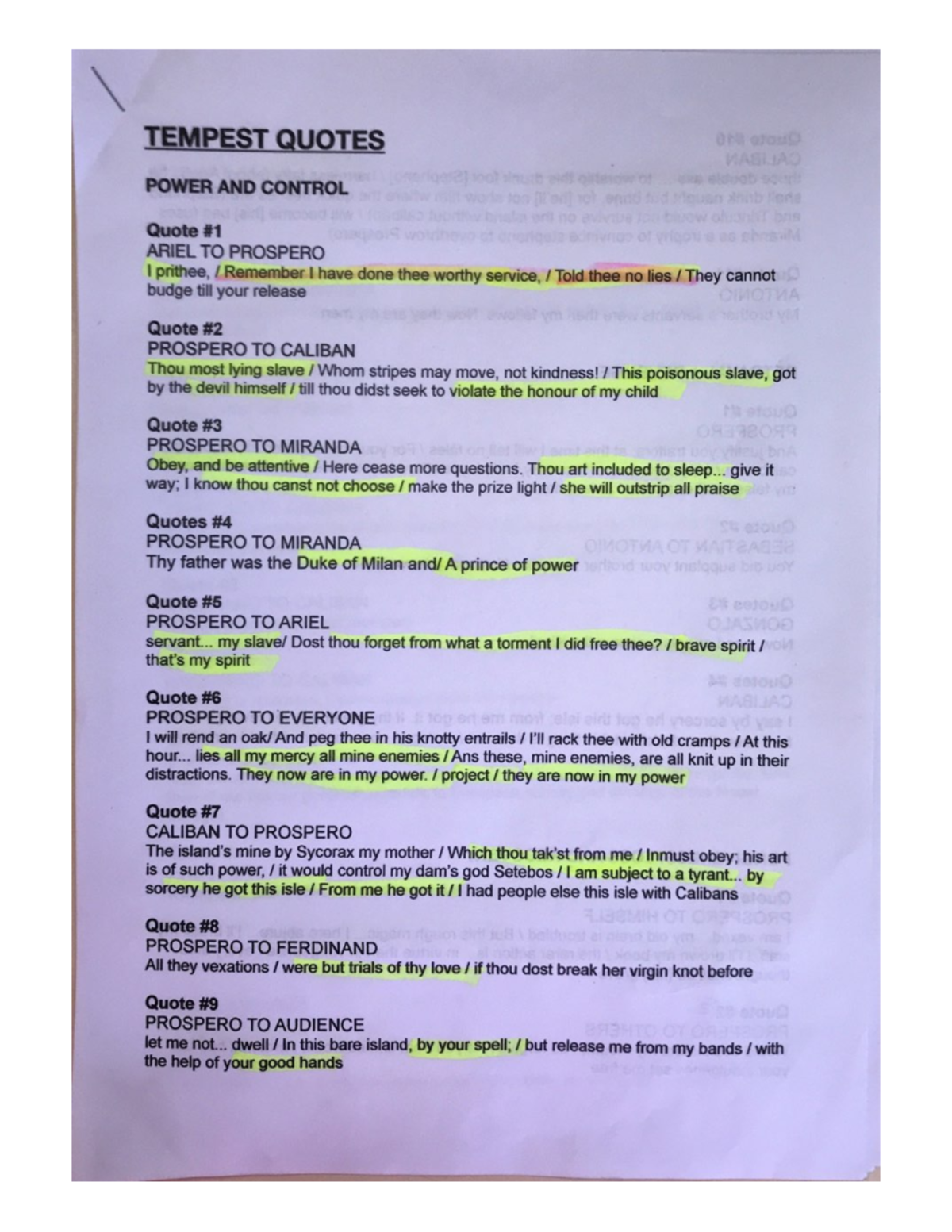 Tempest Quotes - EDN3202W - Studocu