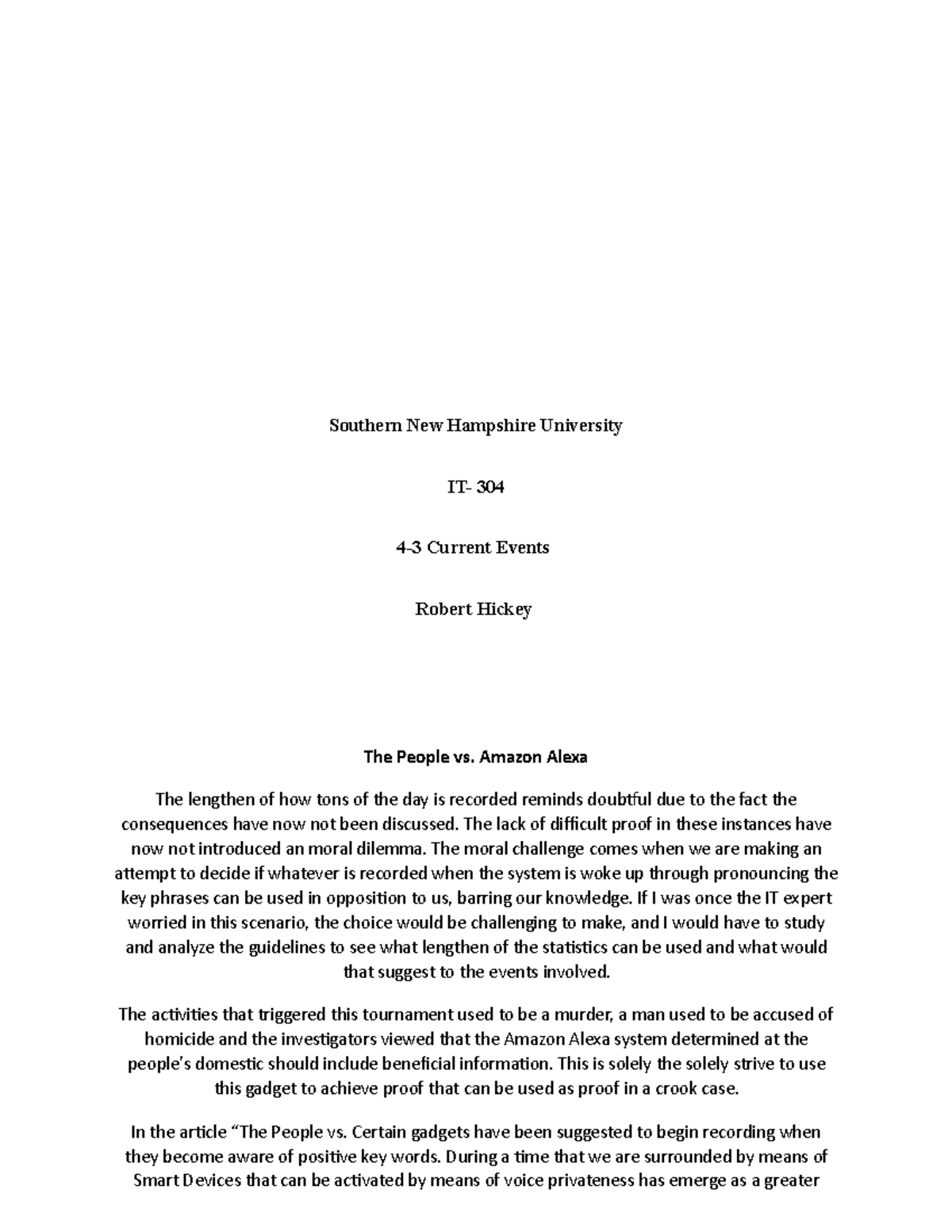 IT 304 4 3.docx - Course work for IT 304 from SNHU. - Southern New ...