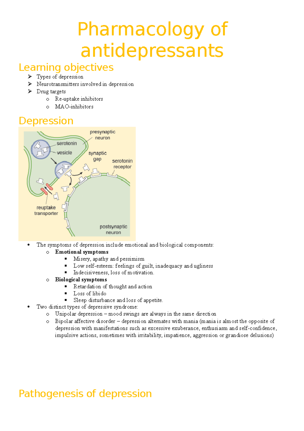 Pharmacology of antidepressants - Pharmacology of antidepressants ...