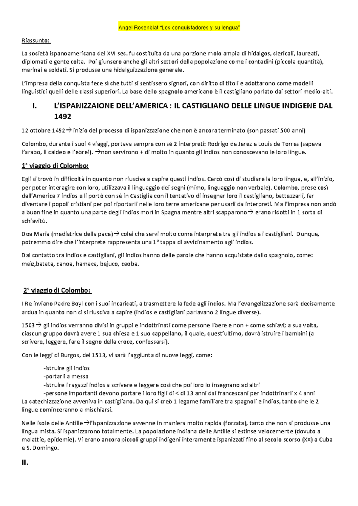 Angel Rosenblat "Los conquistadores y su lengua"- pdf - Angel Rosenblat ...