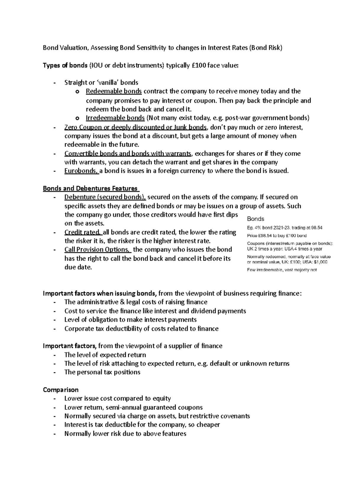 Bond Valuation - Then pay back the principle and redeem the bond back ...