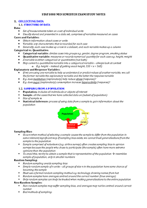 Cheat sheet - Summary Quantitative Research Methods - 1. BASIC STATS ...