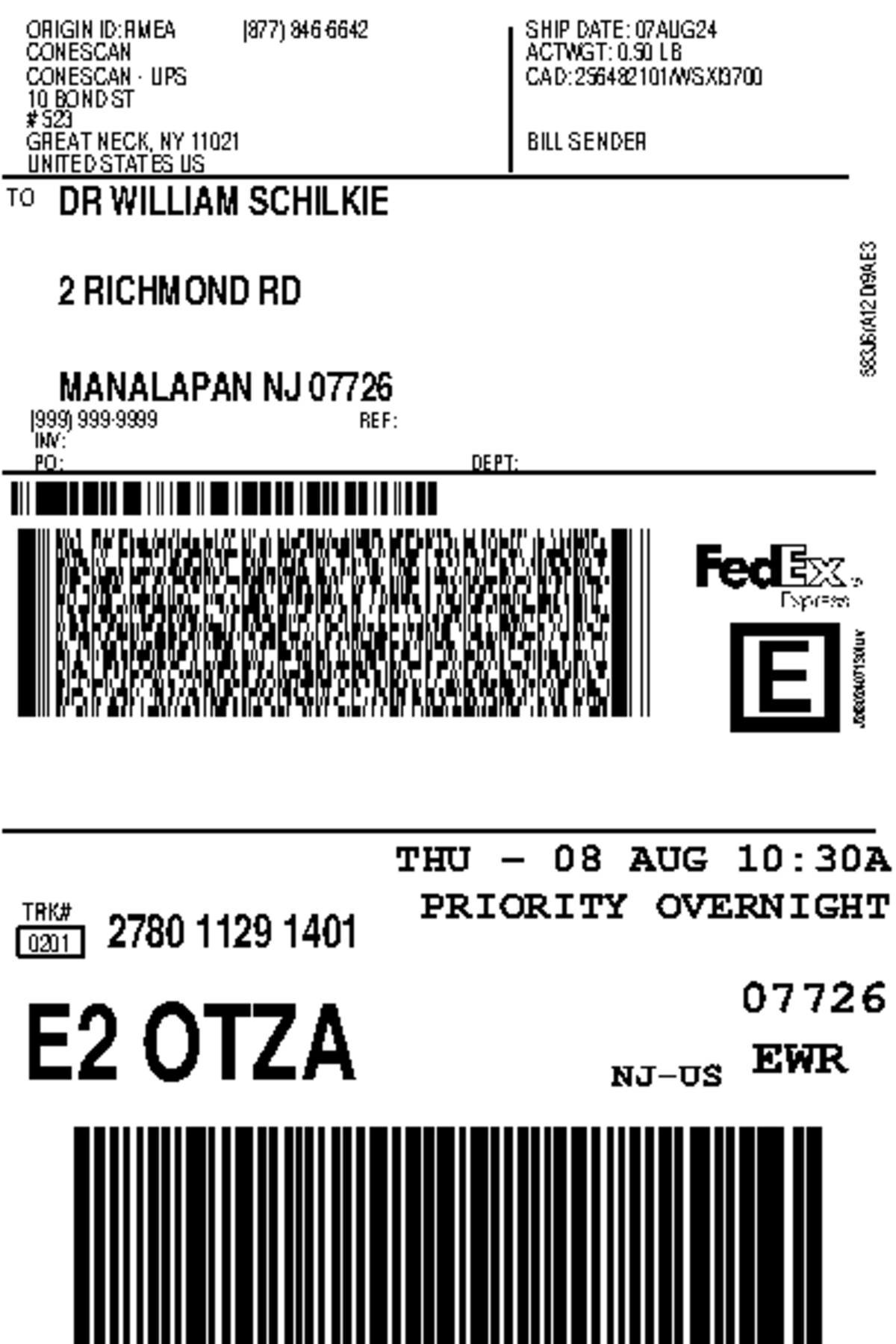 Labels-638586230248534259 - TRK# SHIP DATE: 07AUG ACTWGT: 0 LB REF: INV ...