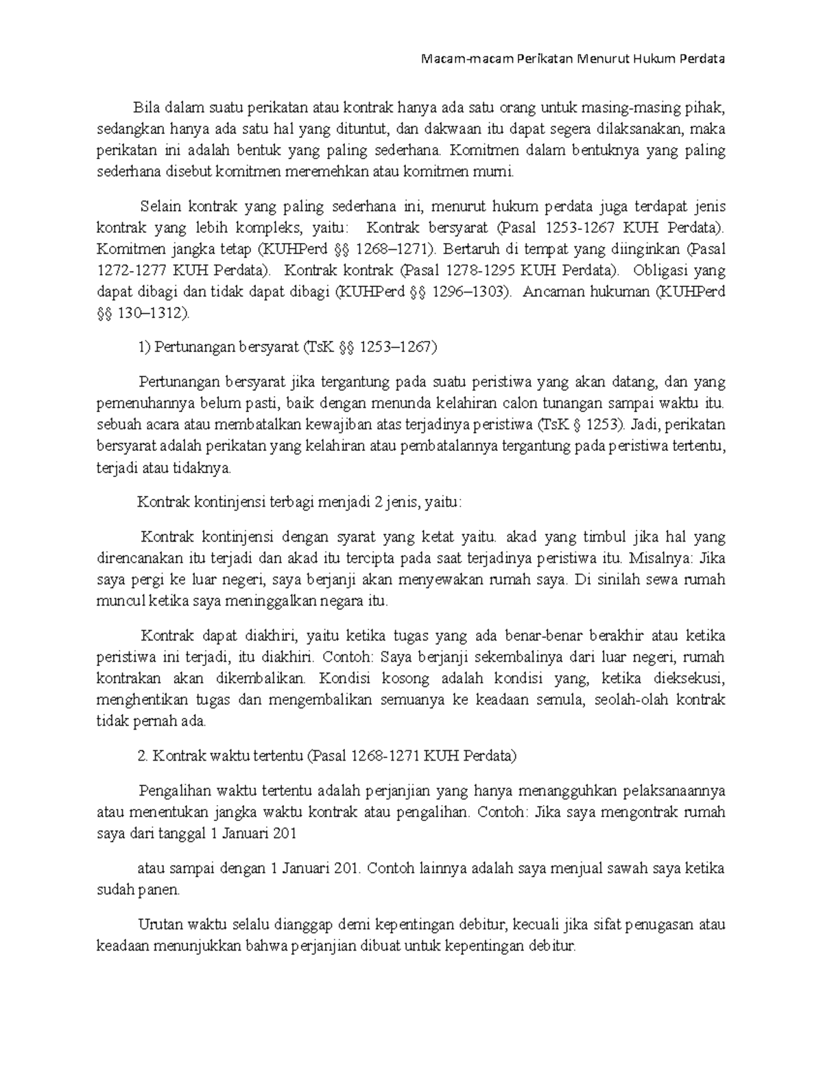 Macam-macam Perikatan Menurut Hukum Perdata - Komitmen dalam bentuknya ...
